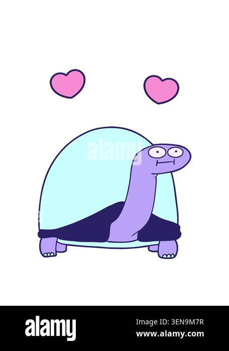 spinning hearts animation of design of a tortoise Stock Video Footage ...