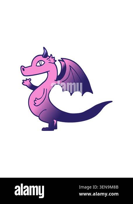 splitting effect animation of cute vector gradient illustration cartoon ...