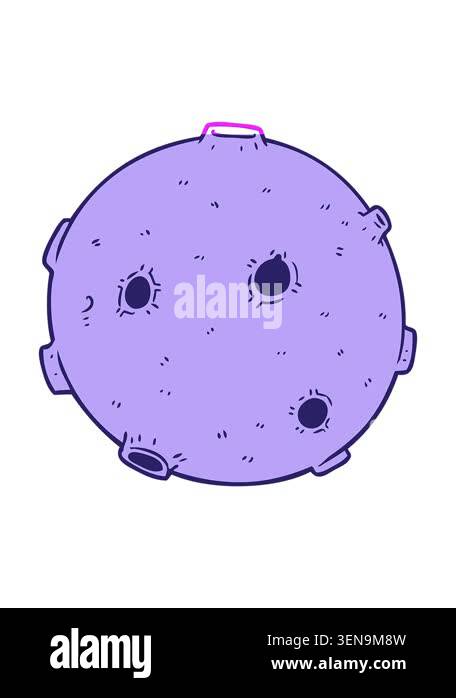 power up animation of cartoon moon image Stock Video Footage - Alamy