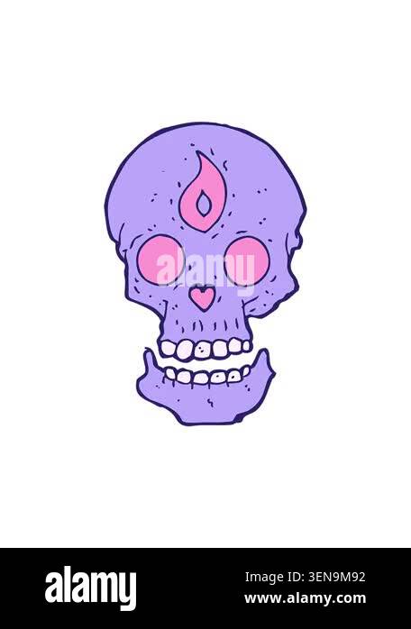 spinning motion animation of mystic skull Stock Video Footage - Alamy