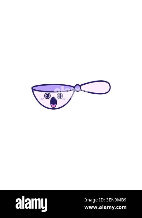 flashy sales animation of a cute cartoon of a measuring spoon Stock ...