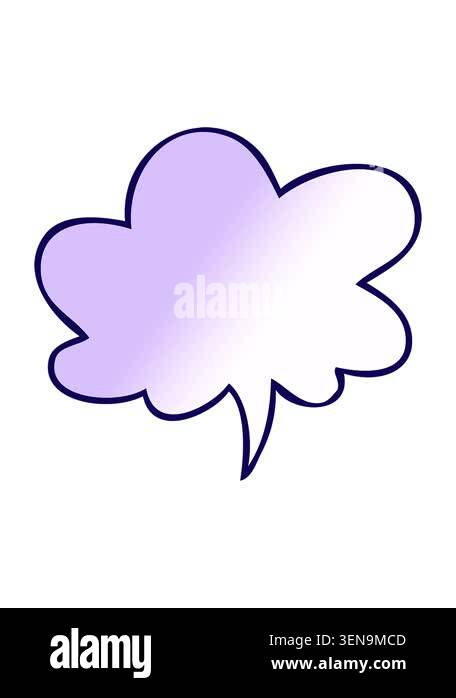 neon light effect animation of cartoon speech bubble in smooth gradient ...