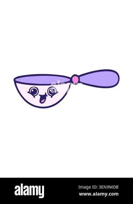 jiggle and pause animation of cartoon of a measuring spoon Stock Video ...
