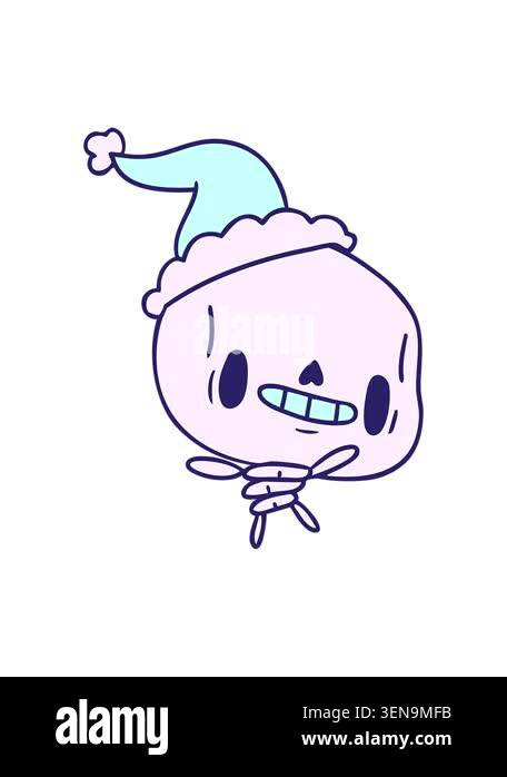 shaking motion animation of hand drawn christmas image of kawaii ...