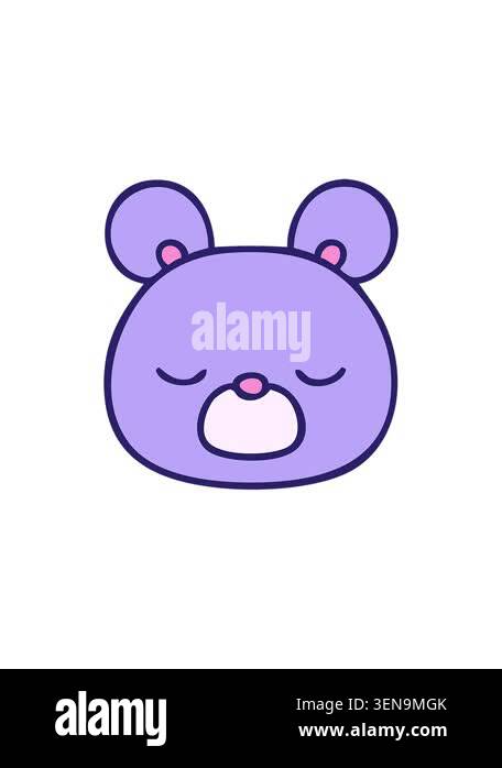 starburst effect animation of gradient shaded quirky cartoon bear Stock ...