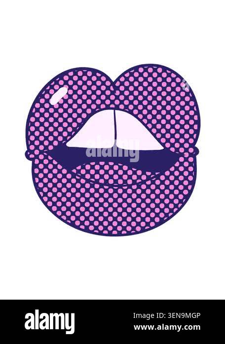 vibrating motion animation of full lips Stock Video Footage - Alamy