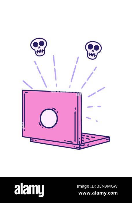 spinning skulls animation of illustration of a traditional tattoo style ...