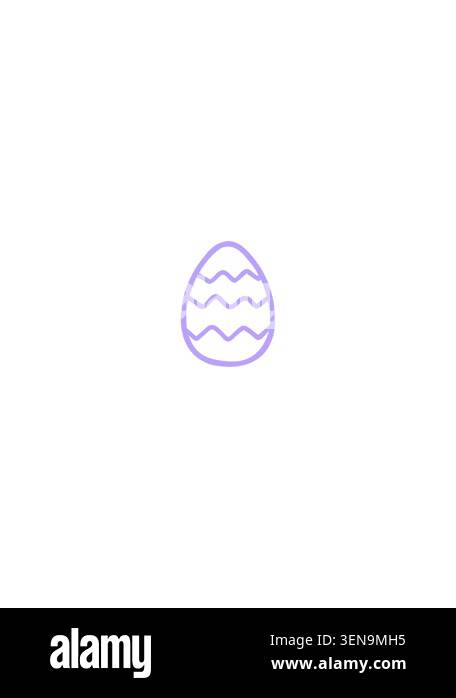 pressure popping animation of cartoon painted easter egg icon Stock ...