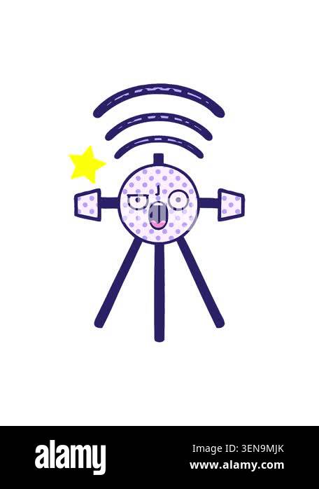 twinkling stars effect animation of comic book style cartoon of a ...