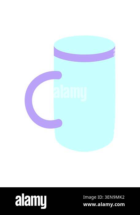 pixelize effect animation of coffee mug doodle drawing Stock Video ...