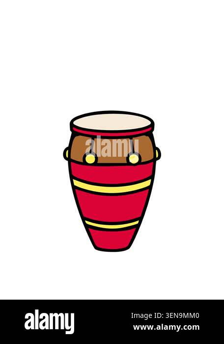 jumping motion animation of brazilian repinique carnival drum Stock ...