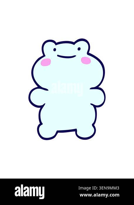 neon light effect animation of funny cartoon doodled frog Stock Video ...