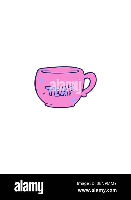sales flash animation of cartoon cup of tea Stock Video Footage - Alamy