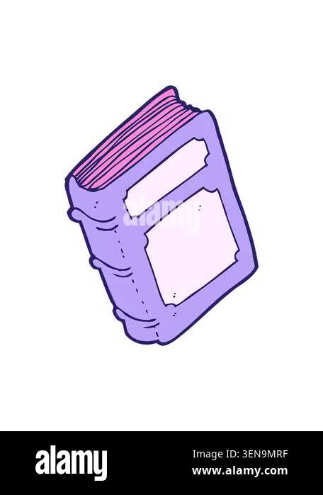 shivering motion animation of drawing of an old book Stock Video ...