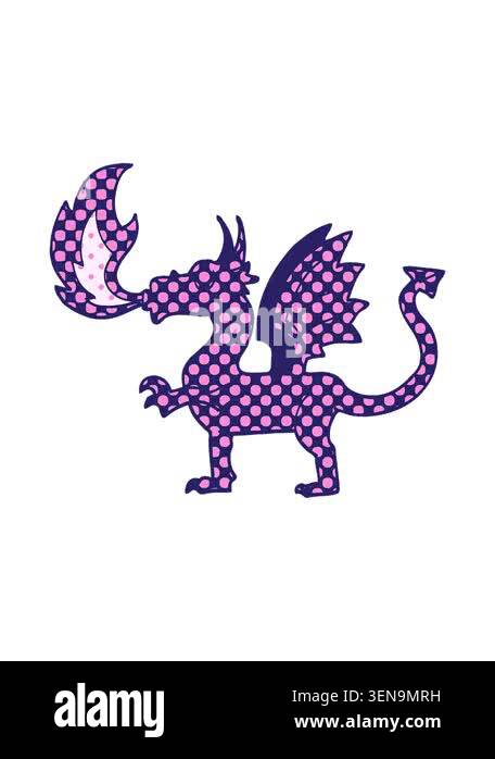 shaking motion animation of comic book style cartoon red dragon Stock ...