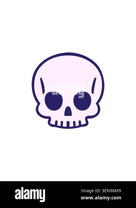 sales flash animation of comic book style cartoon skull Stock Video ...
