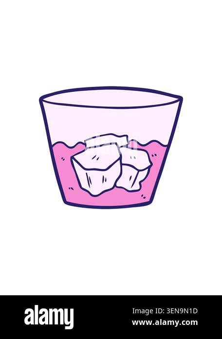 attention grabbing animation of cartoon whisky in glass Stock Video ...