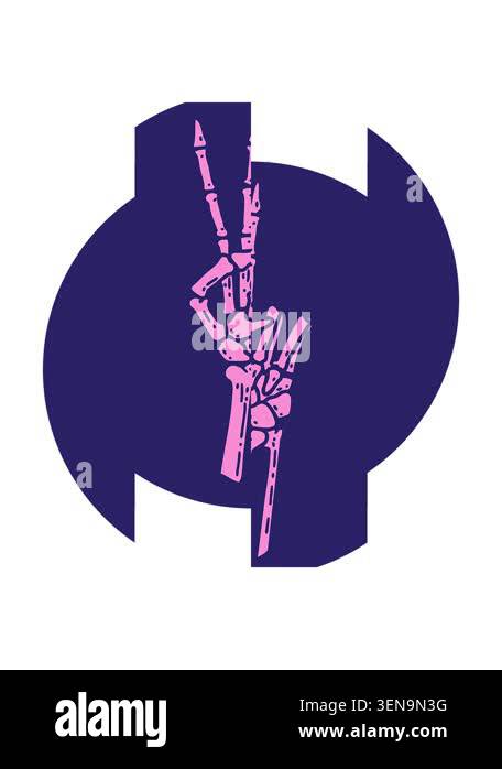 splitting motion animation of skeleton giving a peace sign Stock Video ...