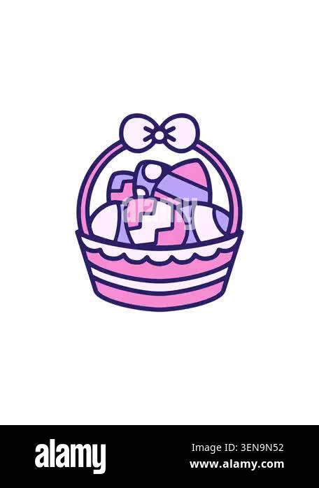 flashy sales animation of fun easter basket Stock Video Footage - Alamy