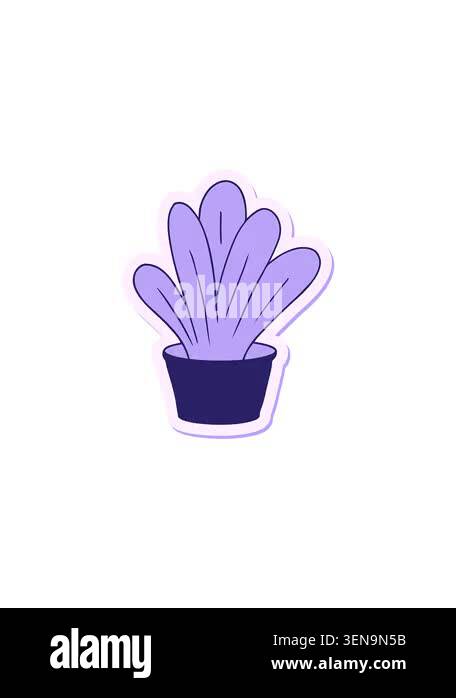 flashy sales animation of sticker cartoon doodle of a green indoor ...