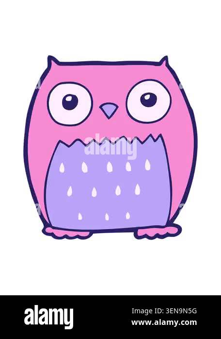 shivering motion animation of owl Stock Video Footage - Alamy