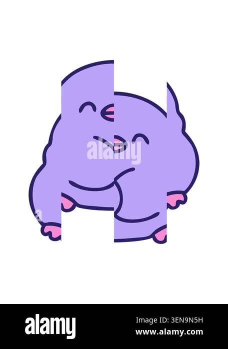 splitting motion animation of drawing of cute baby bird Stock Video ...