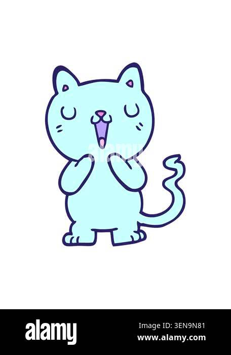 jiggle motion animation of cartoon of a cat character Stock Video ...