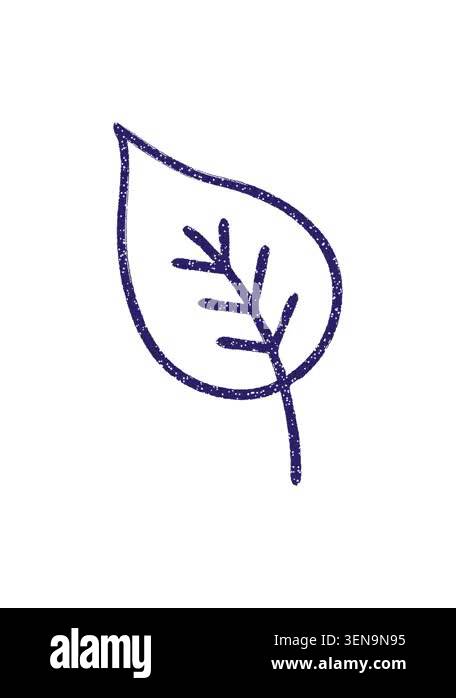 shivering motion animation of Old Leaf Charcoal Drawing Stock Video ...