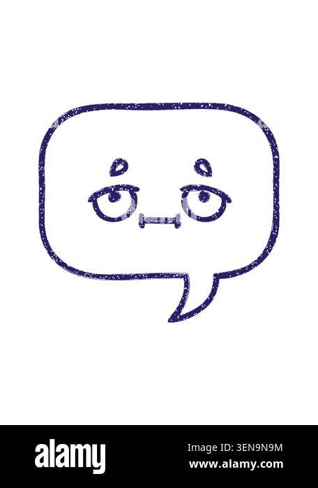 power up animation of Speech Balloon Charcoal Drawing Stock Video ...