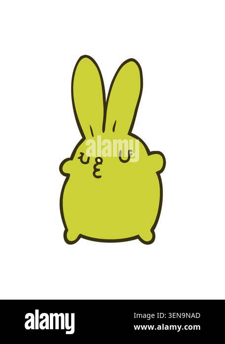 changing color animation of a cute cartoon rabbit Stock Video Footage ...