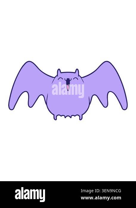 shaking motion animation of spooky cartoon bat Stock Video Footage - Alamy