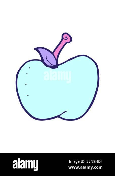 shine light effect animation of a cartoon apple Stock Video Footage - Alamy
