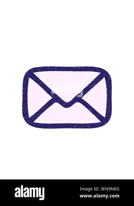blinking radial lines animation of Mail Symbol Chalk Drawing Stock ...