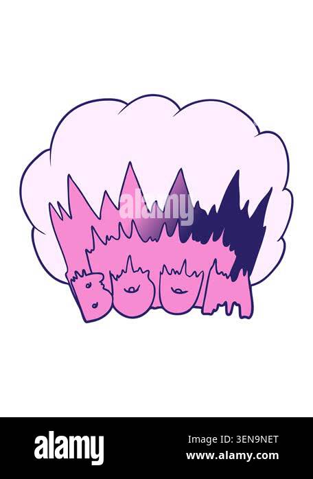 shine light effect animation of cartoon boom explosion Stock Video ...