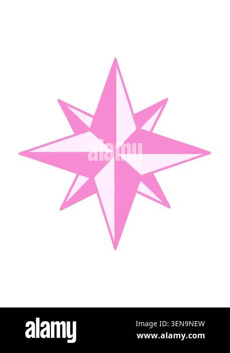 shivering motion animation of tattoo in traditional style of a star ...