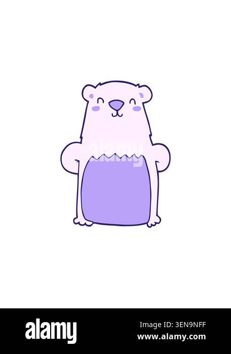 starburst effect animation of cartoon kawaii bear illustration Stock ...
