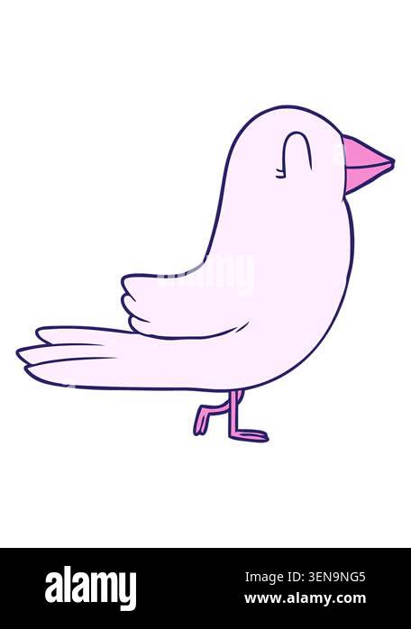 shine light effect animation of fun cartoon bird character Stock Video ...