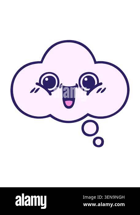 shivering motion animation of cartoon of a thought bubble Stock Video ...