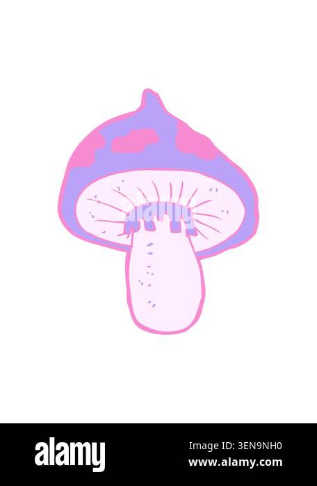 shaking motion animation of cartoon toadstool illustration Stock Video ...