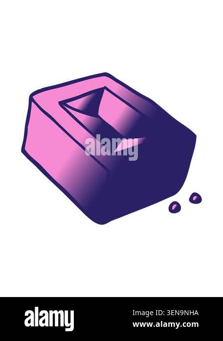 shine light effect animation of cartoon doodle of a red brick Stock ...