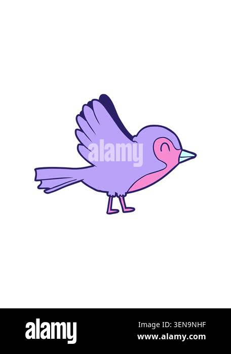 attention grabbing animation of a Cartoon Robin Stock Video Footage - Alamy