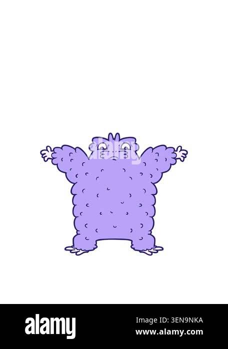 rise and float animation of cartoon yeti Stock Video Footage - Alamy
