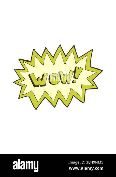 changing color animation of cartoon wow explosion Stock Video Footage ...