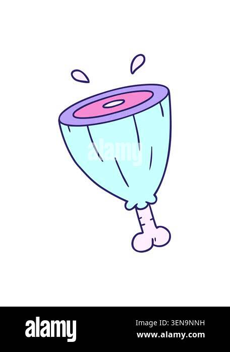 bob and pause animation of cartoon doodle of a joint of ham Stock Video ...