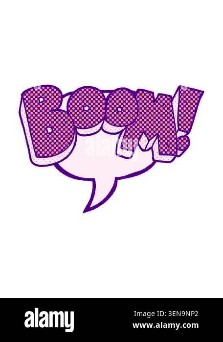 shivering motion animation of freehand drawn comic book speech bubble ...