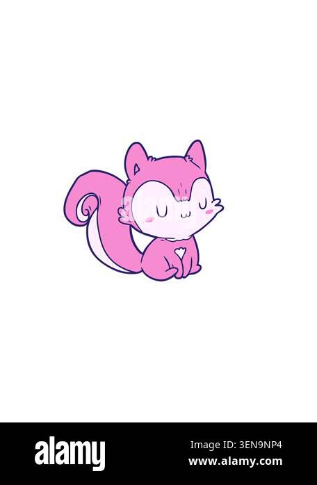horizontally vibrating animation of cartoon squirrel Stock Video ...
