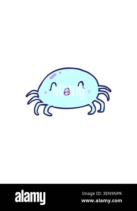 starburst effect animation of cartoon drawing halloween spider Stock ...