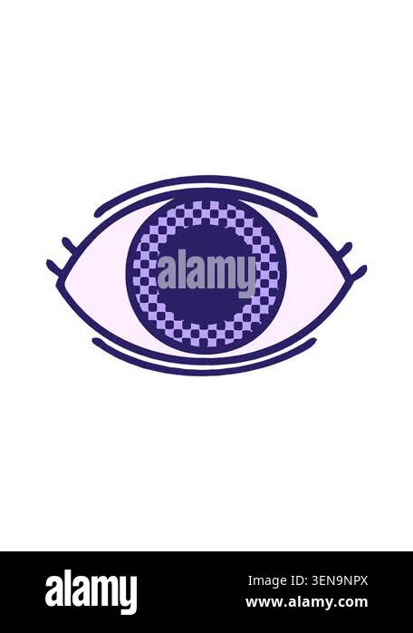 vibrating motion animation of comic book style cartoon of a eye Stock ...