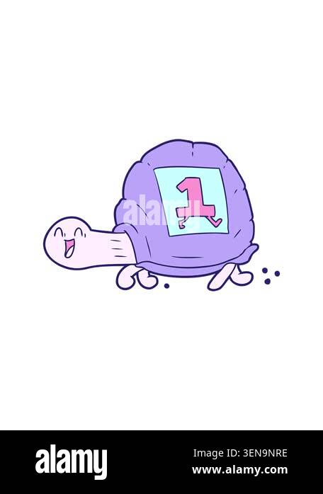 attention grabbing animation of cartoon tortoise Stock Video Footage ...
