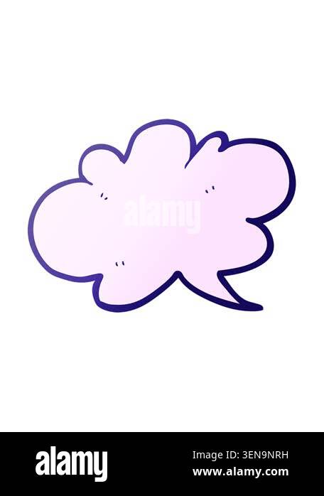 jiggle motion animation of freehand drawn cartoon cloud speech bubble ...